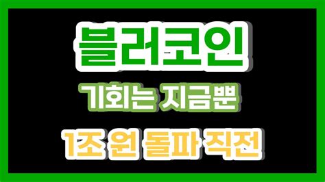 블러코인 기회는 지금뿐 1조 원 돌파 직전 Youtube