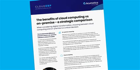 The Benefits Of Cloud Computing Vs On Premise A Strategic Comparison