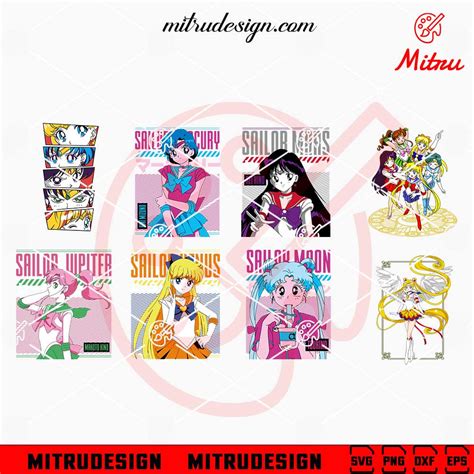 Sailor Moon Bundle Svg Anime Girl Svg Png Dxf Eps Digital Download