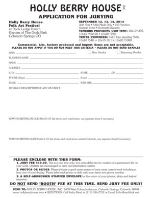 Fillable Online APPLICATION FOR JURYING Fax Email Print PdfFiller