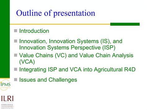 Integrating Innovation Systems Perspective And Value Chain Analysis