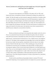 Soil Microbial Count Lab Report Pdf Bacteria Actinobacteria And Fungi Present In Soil Samples