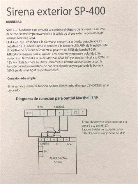 05 Conexionado Sirena Exterior Sp400 Pdf