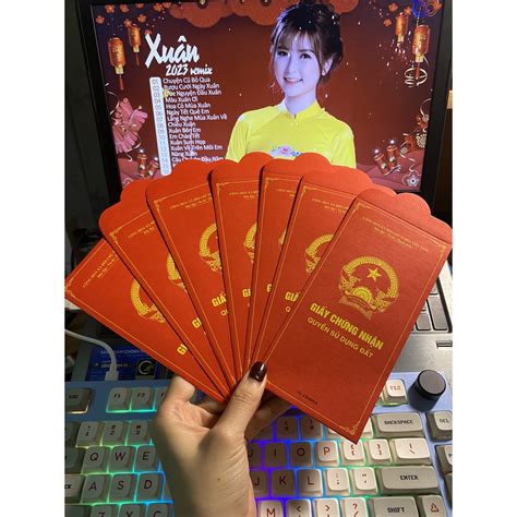 Mua Combo Bao Lì Xì Sổ Hồng Sổ đỏ Quyền Sử Dụng đất Tết 2023 Tết Quý