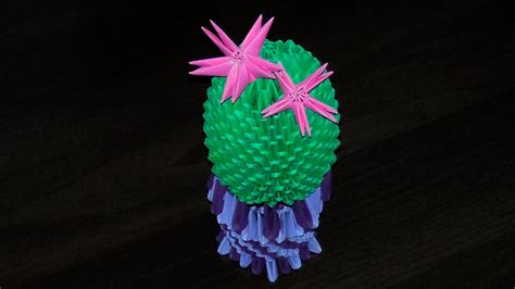 3d Origami Cactus Plant Peyote Tutorial