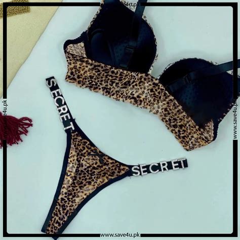 Front Open Leopard Printed Push Up Bra Set Save4u
