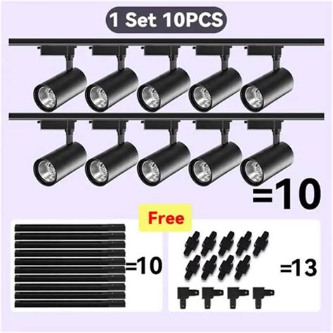 Led 트랙 조명 기구 COB 트랙 조명 벽 램프 레일 220V 스포트 라이트 Led 20 30 40W 스포트 라이트 의류