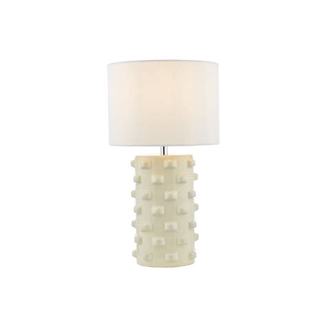 Dar Georgina Ceramic Table Lamp White