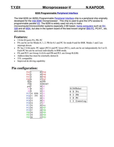 Microprocessor Interfacing And 8155 Features Pdf