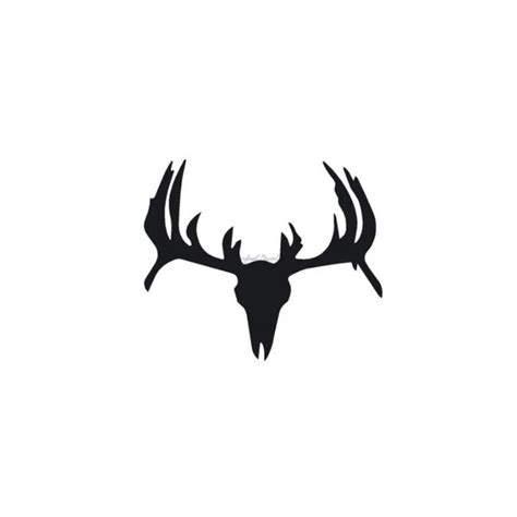 Deer Skull Antler Decal Deer Skull Antler Silhouette Sticker Etsy