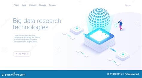 Big Data Technology In Isometric Vector Illustration Information Storage And Analysis System