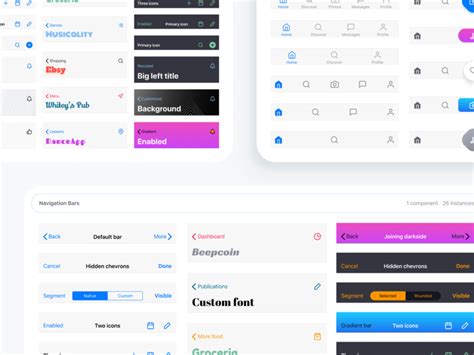 Ios Figma Design Components Navigation Bars