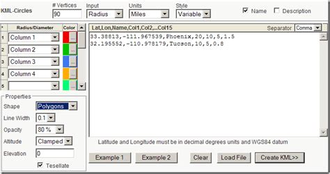 Kml Circle Generator