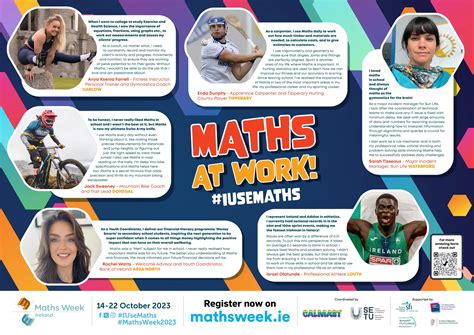 Maths At Work Poster 2023 Roi Maths Week Ireland