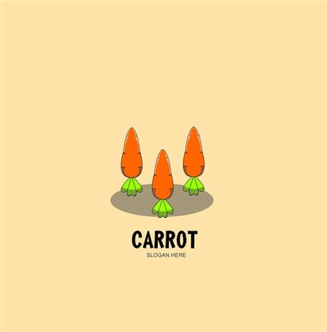Premium Vector Carrot Mascot Character Design Logo Template