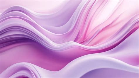 Soft Flowing 3d Waves In Pastel Gradients Of Purple And Pink Creating