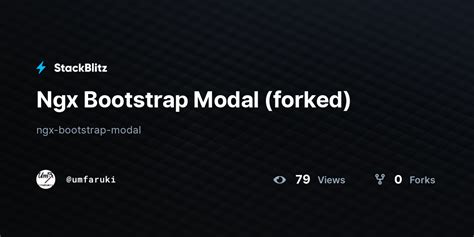 Ngx Bootstrap Modal Forked StackBlitz