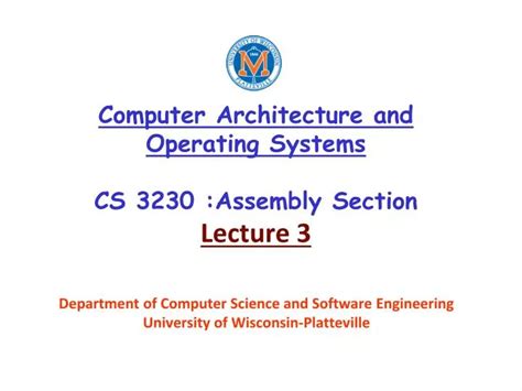 Ppt Computer Architecture And Operating Systems Cs 3230 Assembly Section Lecture 3 Powerpoint