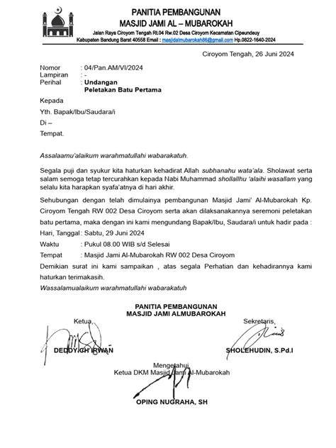 Susunan Acara Peletakan Batu Pertama Pdf