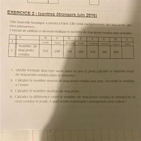 Bonjour Pouvez Vous Maider Voici Lexercice Nosdevoirs Fr