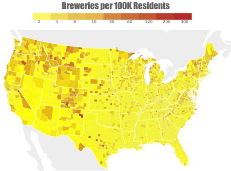Counties With Most Breweries Per Resident And Locations