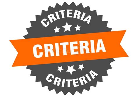 Criteria Stock Illustrations 839 Criteria Stock Illustrations