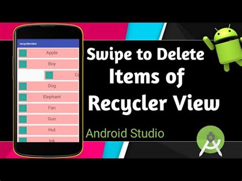Swipe To Delete Items Of Recyclerview TechnicalTrench YouTube