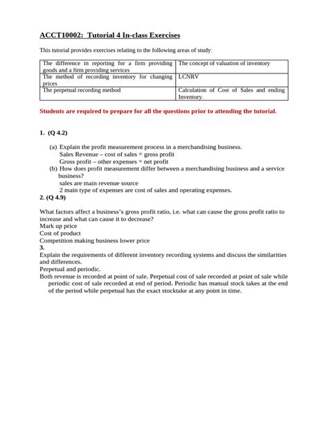 acct10002 tutorial 4 in class exercises pdf economies financial