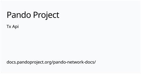 Tx Api Pando Project