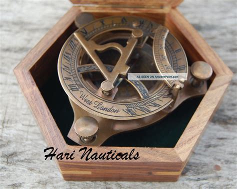 Antique Maritime West London Antique Brass Sundial Compass Nautical
