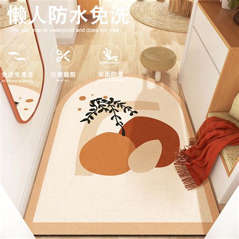 北欧风格入户门地垫进门蹭土刮泥脚垫门内室内可裁剪防滑门垫地毯虎窝淘