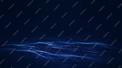 Premium Photo Abstract Polygon Wave Background Concept Of Interconnected Dots And Lines With A