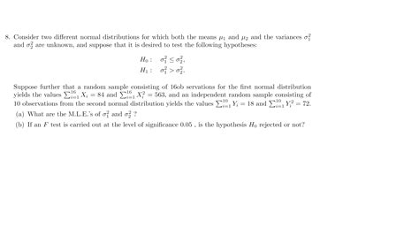 Solved Consider Two Different Normal Distributions For Which Chegg