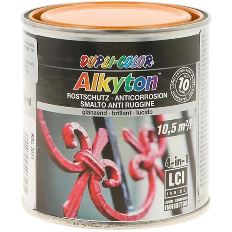 Dupli Color Laque Antirouille Brillante Alkyton Ral 2011 250 Ml