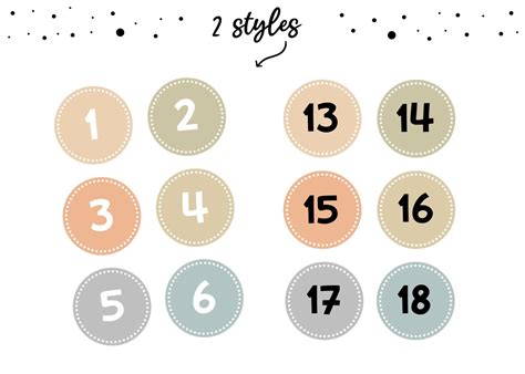 Printable Boho Neutral Number Labels Number Tags Cubbies Labels Book