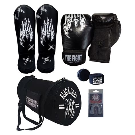 Kit MuayThai Luva Caneleira Bolsa Bandagem Bucal Shopee Brasil
