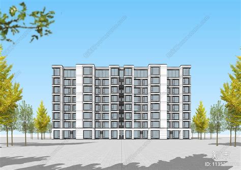 现代多层住宅洋房su模型下载【id1135265018】知末su模型网