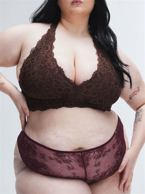 Floral Lace Racerback Bralette In Brown Savage X Fenty