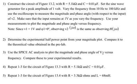 Solved 1 Construct The Circuit Of Figure 132 With R
