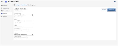 Jira Connection BluBracket Documentation