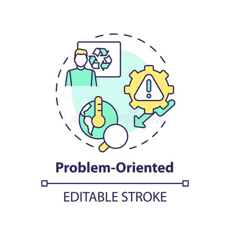 Thin Line Simple Colorful Problem Oriented Icon Concept Stock Vector Illustration Of Editable
