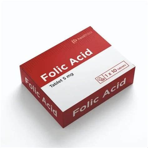 Folic Acid 5mg Tablet 1 X 10 At ₹ 90box In Ahmedabad Id 27006509133