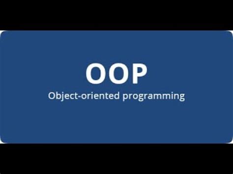 يعني ايه OOP و الفرق بين الclass و ال object YouTube