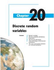 Understanding Discrete Random Variables Probability Course Hero