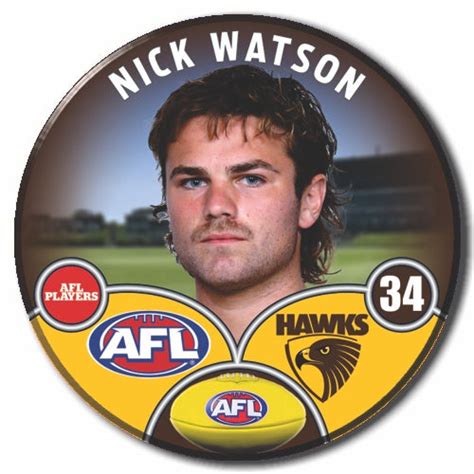 2024 Afl Hawthorn Football Club Watson Nick Sporting Souvenirs