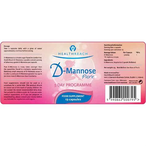 Healthreach D Mannose Powder 50g Multiple Options Plantx Uk