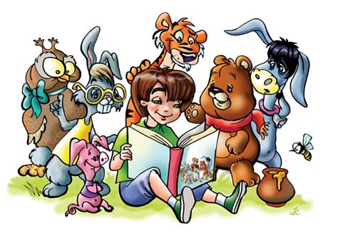 Иллюстрация Винни Пух в стиле 2d