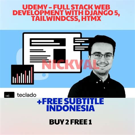 jual udemy pengembangan web full stack dengan django 5 tailwindcss htmx shopee indonesia