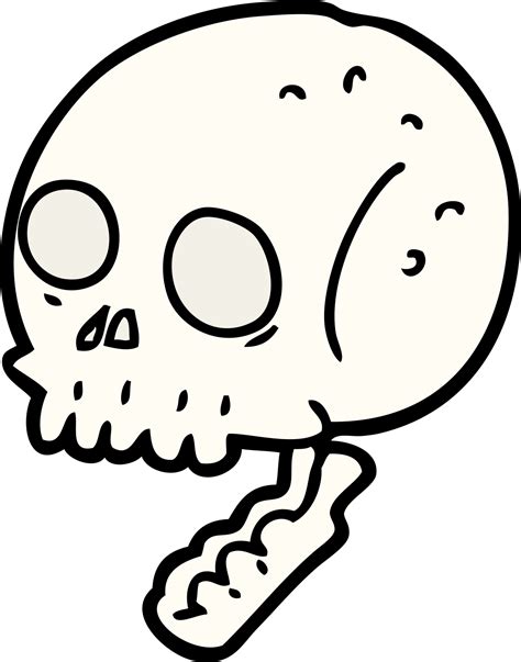 Cartoon Spooky Skull Drawing 46721781 Png