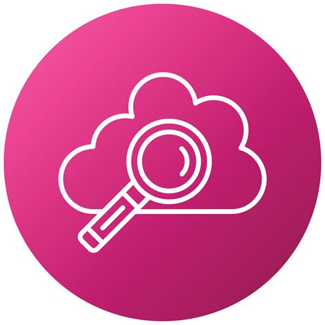 Cloud Search Icon Style Vector Art At Vecteezy